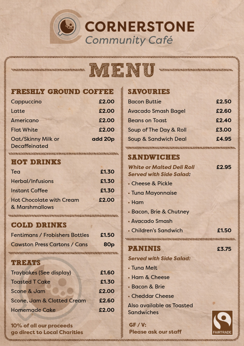 Menston Methodist Church | Menu